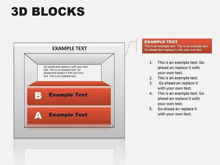 3D Blocks PowerPoint Charts Template - Presentation Download