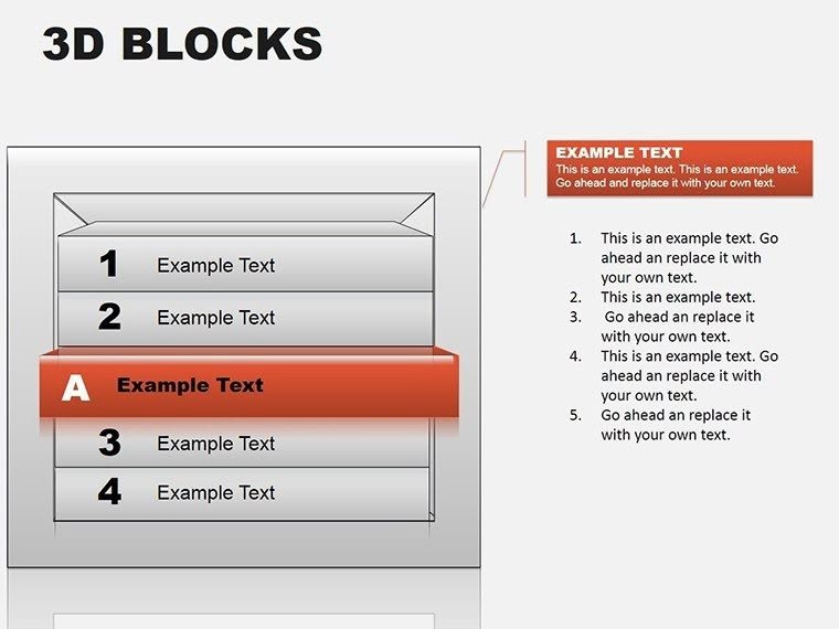 3D Blocks PowerPoint Charts Template - Presentation Download