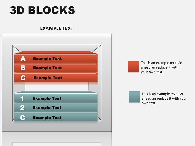 3D Blocks PowerPoint Charts Template - Presentation Download