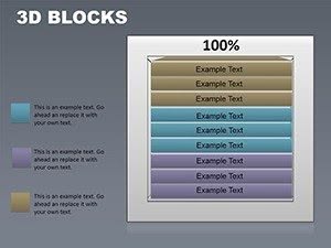 3D Blocks PowerPoint Charts Template - Presentation Download
