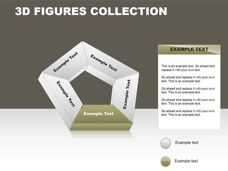 Editable 3D Hexagons PowerPoint Charts Template - Presentation