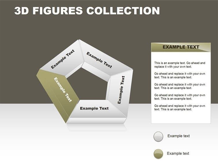 Editable 3D Hexagons PowerPoint Charts Template - Presentation
