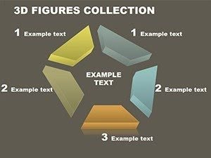 Editable 3D Hexagons PowerPoint Charts Template - Presentation