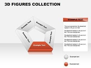 Editable 3D Hexagons PowerPoint Charts Template - Presentation