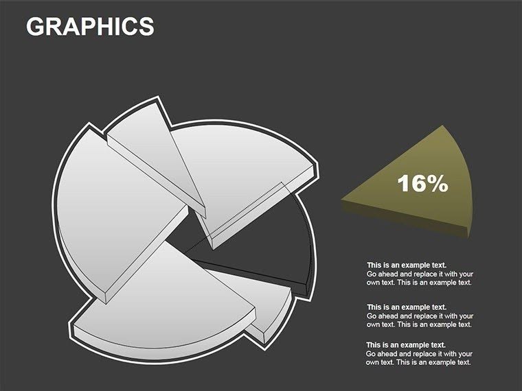 3D Pie Graphics PowerPoint Charts Template