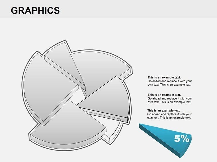 3D Pie Graphics PowerPoint Charts Template