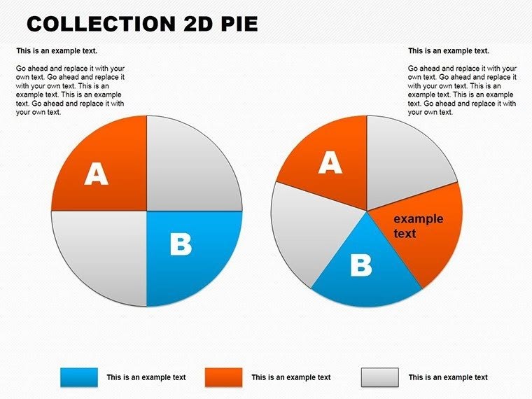 2D Pie PowerPoint Charts | Presentation Template Download