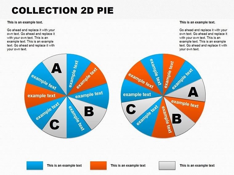 2D Pie PowerPoint Charts | Presentation Template Download