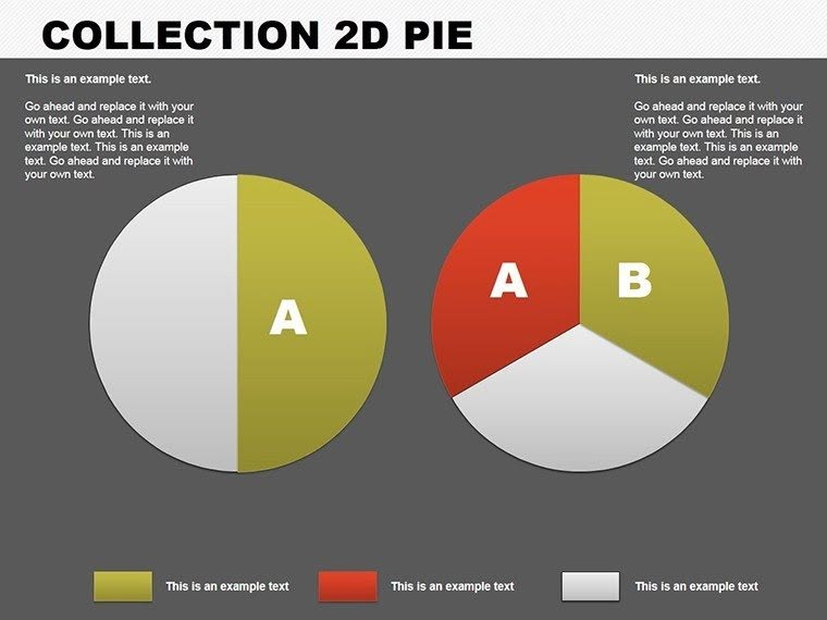 2D Pie PowerPoint Charts | Presentation Template Download