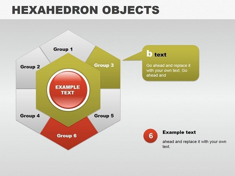 Hexagonal Objects PowerPoint Charts - Professional Presentation Template