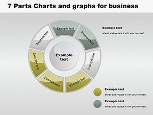 7-Part Pie Graphs for Business PowerPoint Charts | Presentation Template