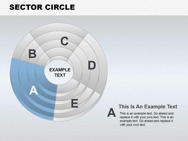 Sector Circle PowerPoint Charts Template - Download PPTX