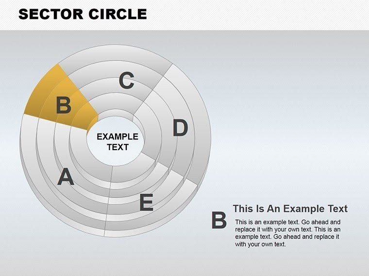 Sector Circle PowerPoint Charts Template - Download PPTX