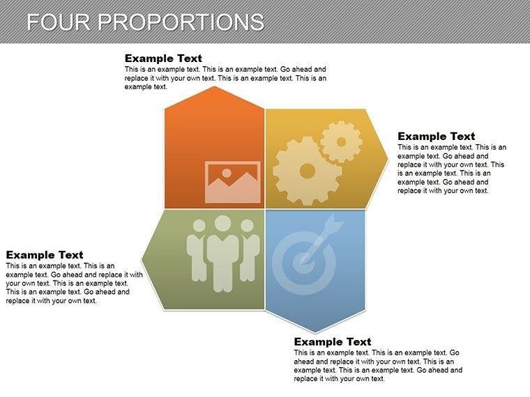 Four Proportions PowerPoint Charts | Download Template