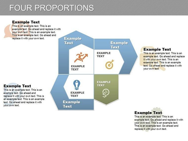 Four Proportions PowerPoint Charts | Download Template