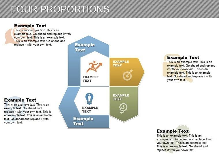 Four Proportions PowerPoint Charts | Download Template