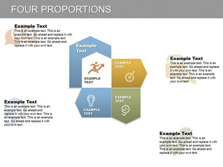 Four Proportions PowerPoint Charts | Download Template