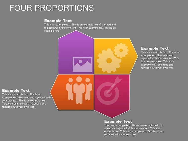 Four Proportions PowerPoint Charts | Download Template
