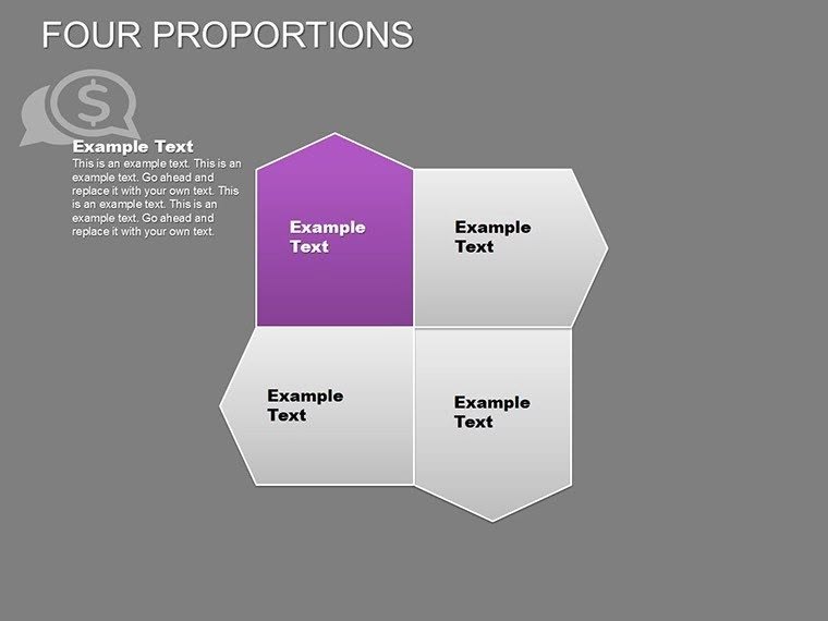 Four Proportions PowerPoint Charts | Download Template