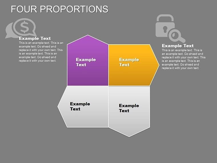 Four Proportions PowerPoint Charts | Download Template