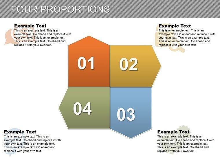 Four Proportions PowerPoint Charts | Download Template
