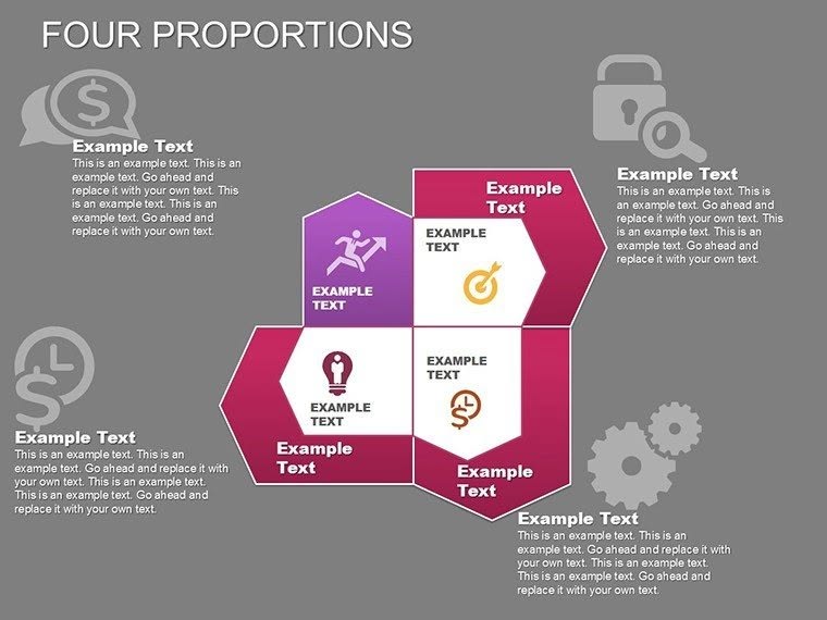 Four Proportions PowerPoint Charts | Download Template