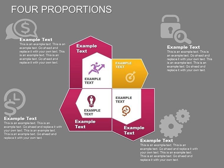 Four Proportions PowerPoint Charts | Download Template