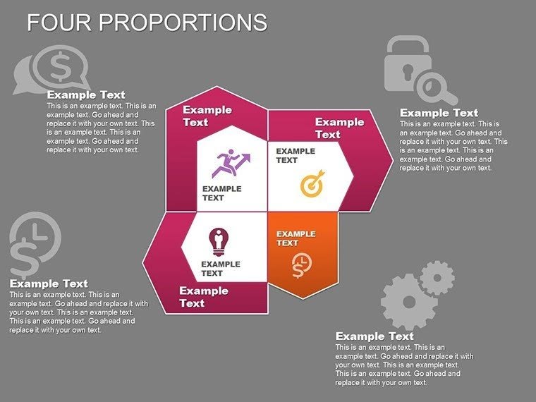 Four Proportions PowerPoint Charts | Download Template