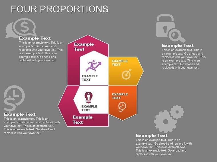 Four Proportions PowerPoint Charts | Download Template