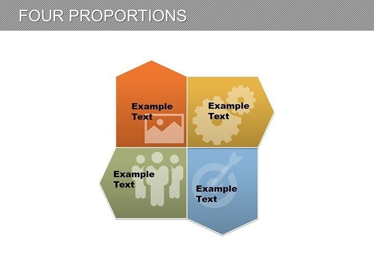 Four Proportions PowerPoint Charts | Download Template