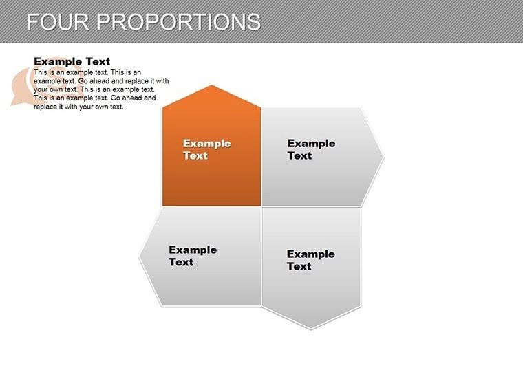 Four Proportions PowerPoint Charts | Download Template