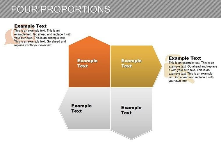 Four Proportions PowerPoint Charts | Download Template