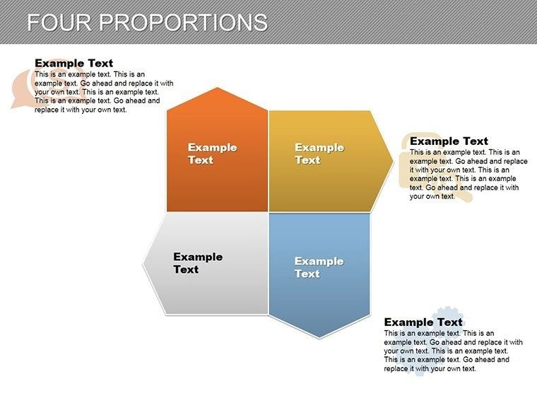 Four Proportions PowerPoint Charts | Download Template