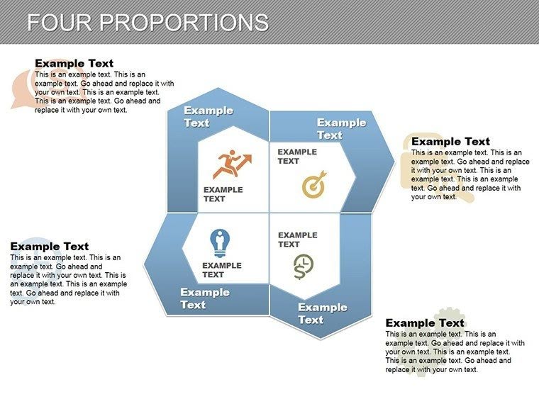 Four Proportions PowerPoint Charts | Download Template
