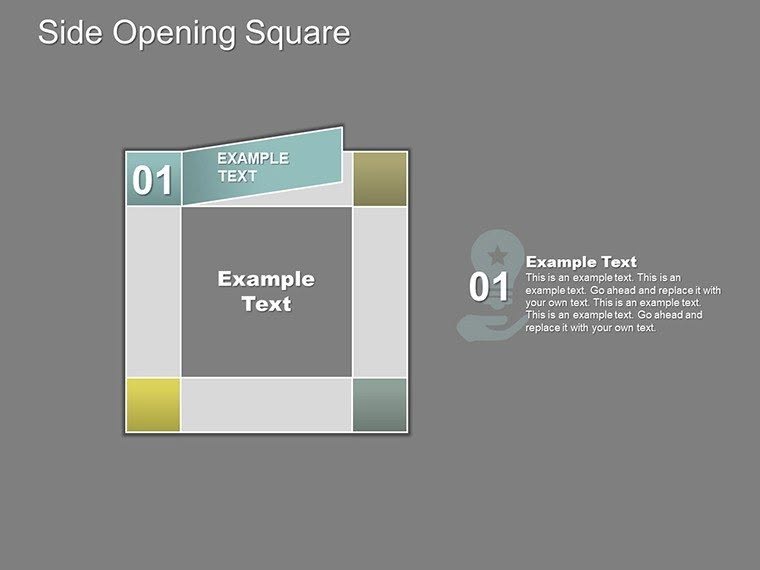 Square Cycle PowerPoint Charts Template | Download Presentation
