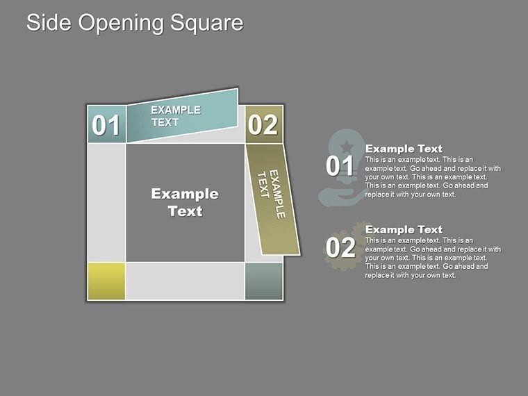 Square Cycle PowerPoint Charts Template | Download Presentation