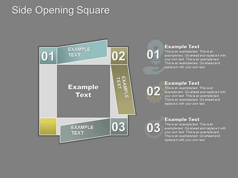 Square Cycle PowerPoint Charts Template | Download Presentation