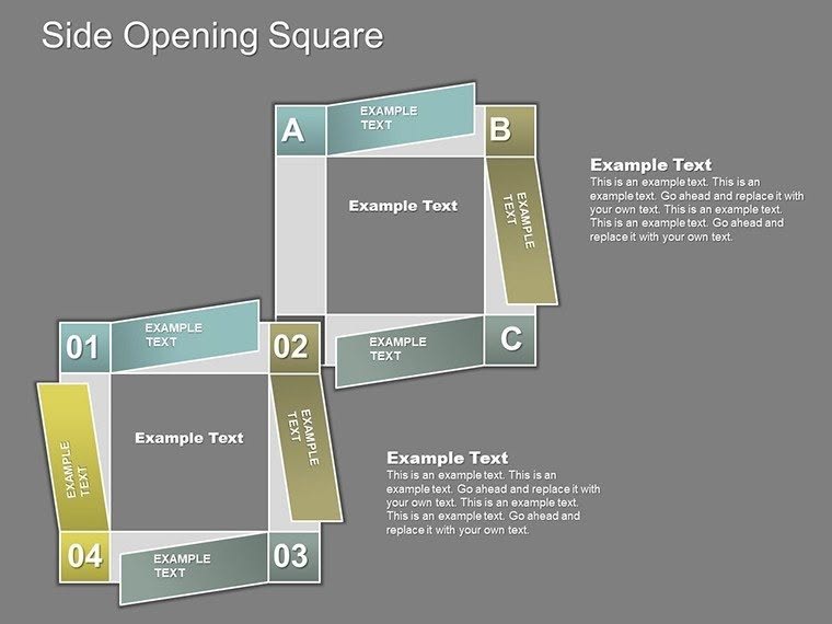 Square Cycle PowerPoint Charts Template | Download Presentation