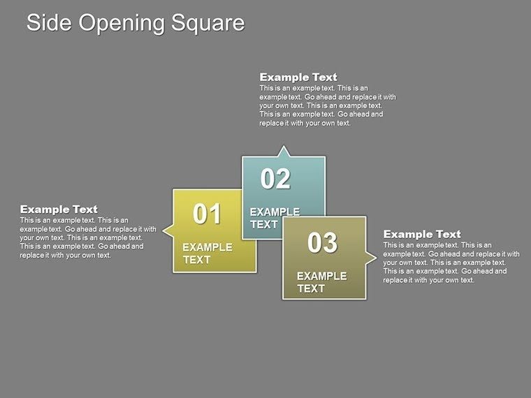 Square Cycle PowerPoint Charts Template | Download Presentation