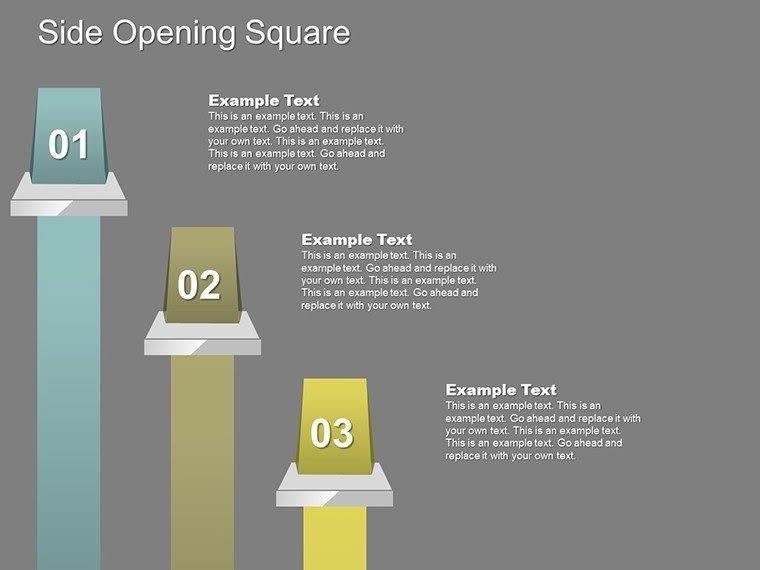 Square Cycle PowerPoint Charts Template | Download Presentation