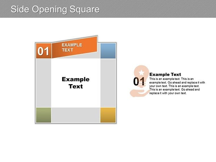Square Cycle PowerPoint Charts Template | Download Presentation