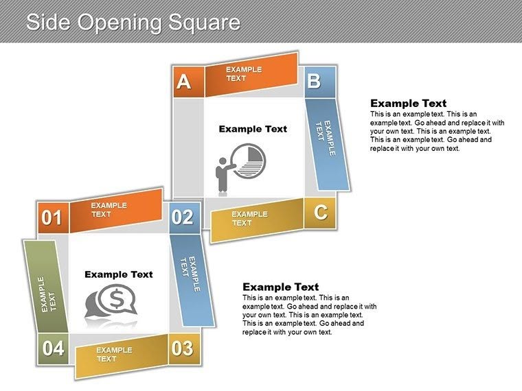 Square Cycle PowerPoint Charts Template | Download Presentation