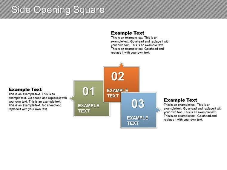 Square Cycle PowerPoint Charts Template | Download Presentation