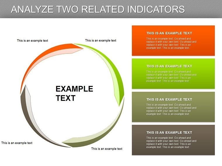 Analyze Two Related Indicators PowerPoint Charts Template