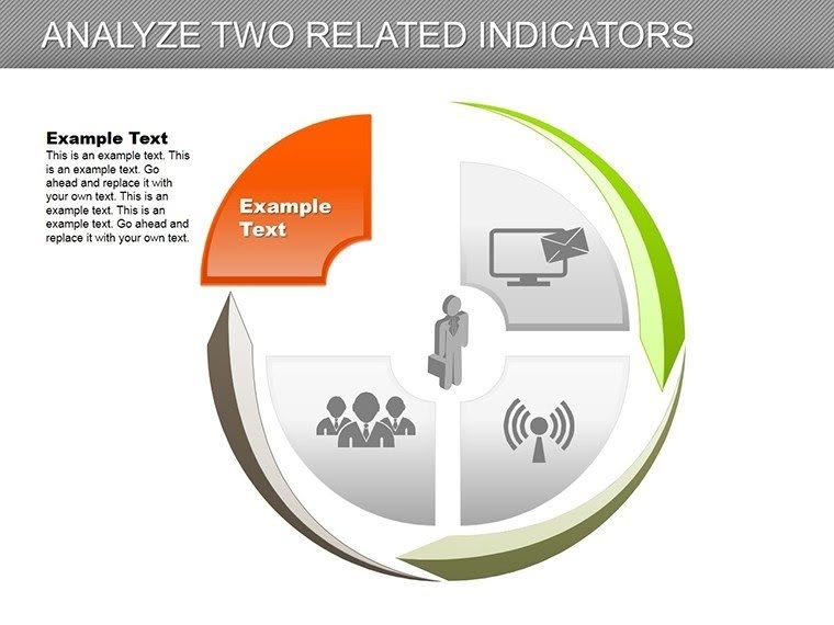 Analyze Two Related Indicators PowerPoint Charts Template