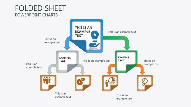 Folded Sheet PowerPoint charts