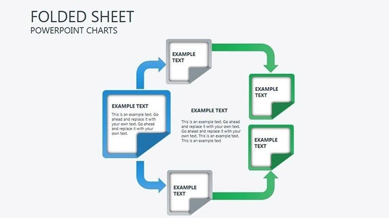 Folded Sheet PowerPoint charts