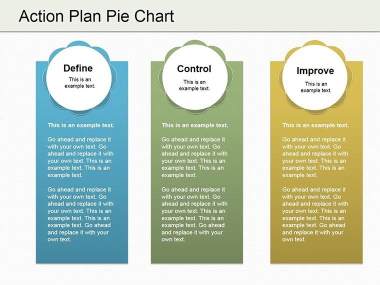 Action Plan Pie PowerPoint Charts - Presentation Template
