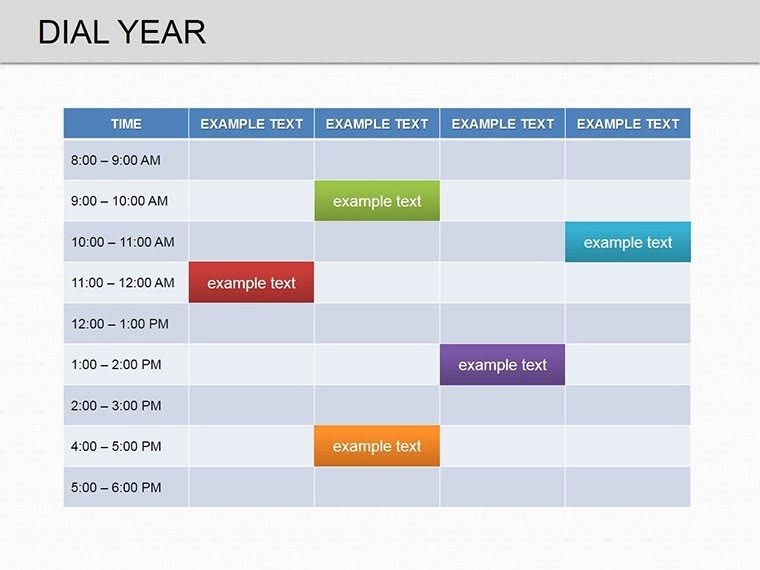 Dial Year PowerPoint Charts | Template Presentation