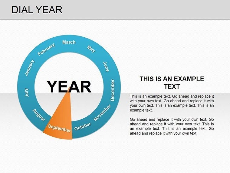 Dial Year PowerPoint Charts | Template Presentation